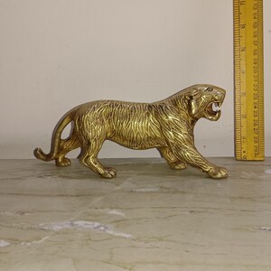Bengal Tiger Statue | Brass Malayan Tiger Figurine Statue | Corner ...
