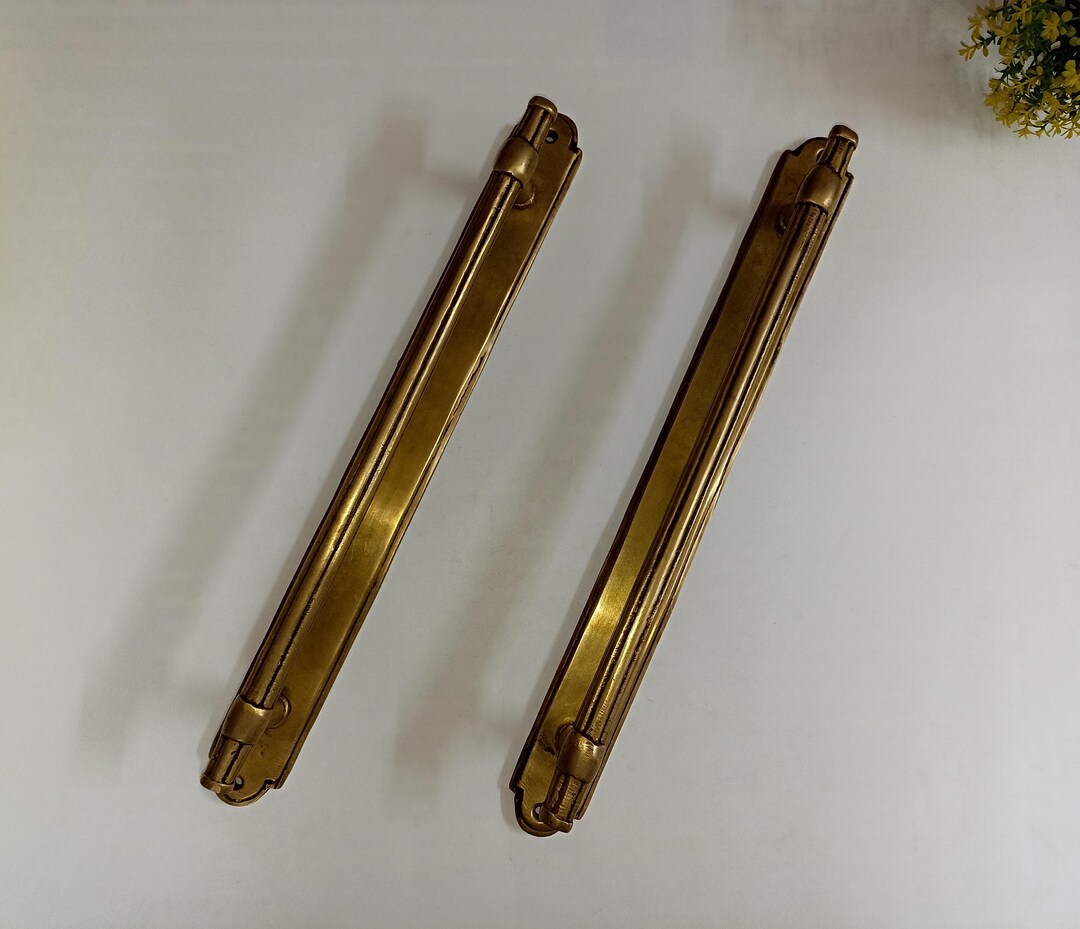 Victorian Theme Heavy Door Puller Set | Brass Royal Theme Glass Door ...