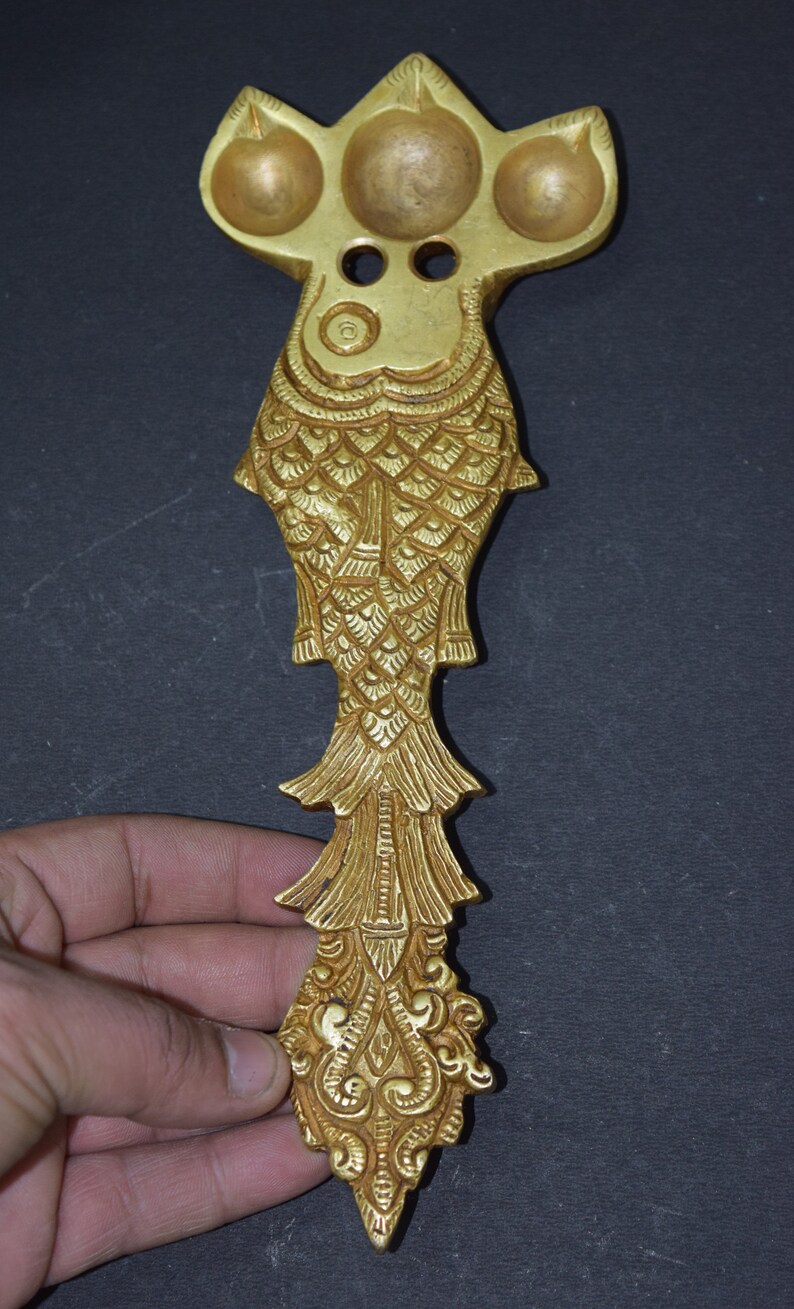 Wink Oil Lamp Brass Fish Hand Crafted Art Diya Made in India - Etsy