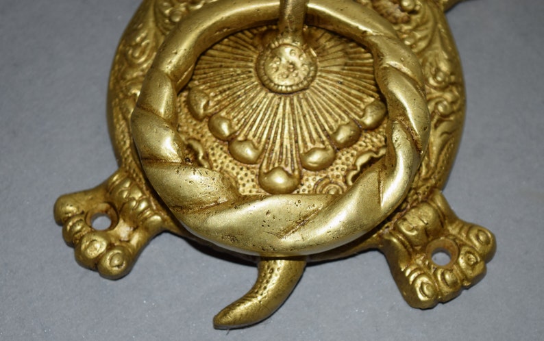 Turtle Shape Door Knocker Tortoise Style Brass Door Bell | Etsy