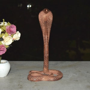 Brass Snake Statue Lord Shiva Serpent Idol in Antique Color | Naag ...