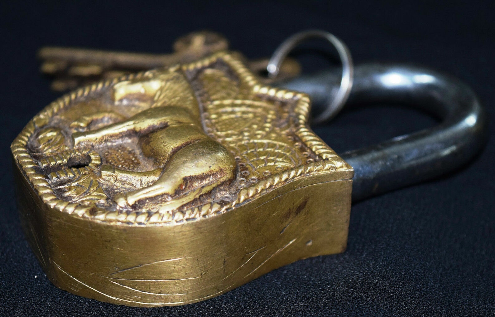Brass Pony Shape Working Key Padlock | Raging Horse Security Door Lock ...