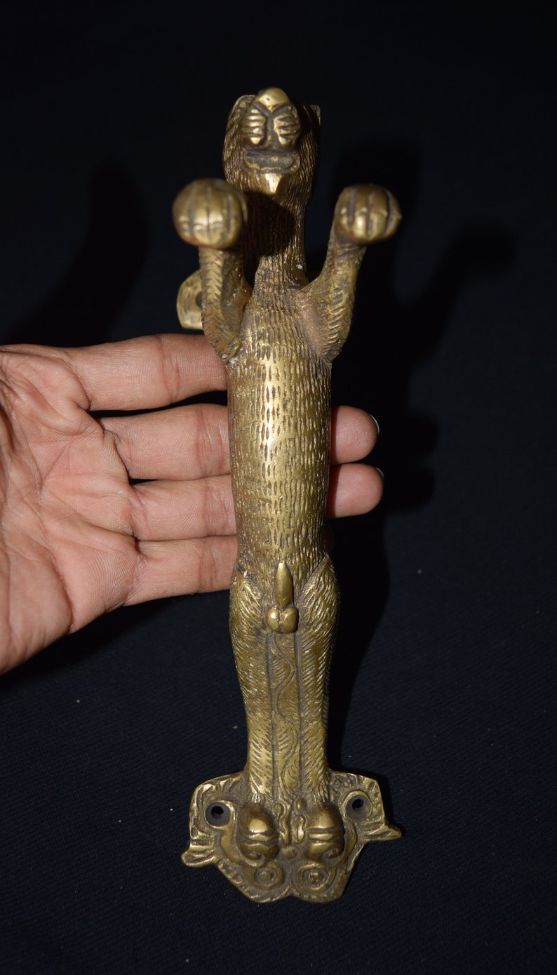 Leopard Door Handle Brass Wild Animal Design Pull Handle - Etsy