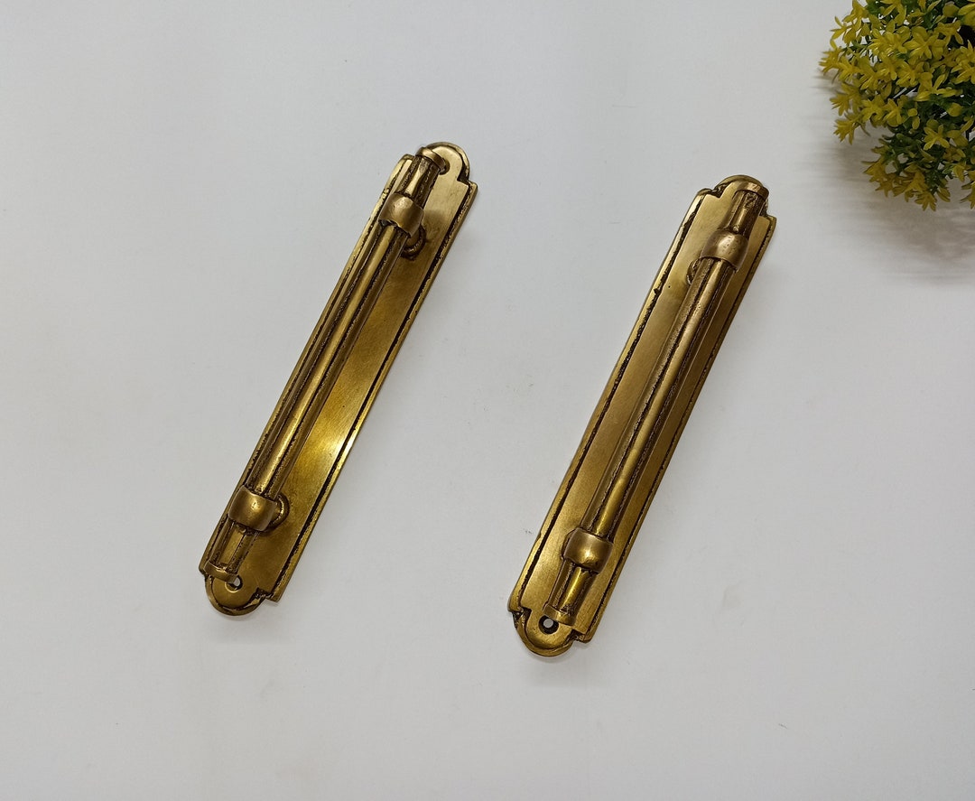 Tree Branch Shape Entry Door Handle Pair | Brass Modern Door Pull Set ...