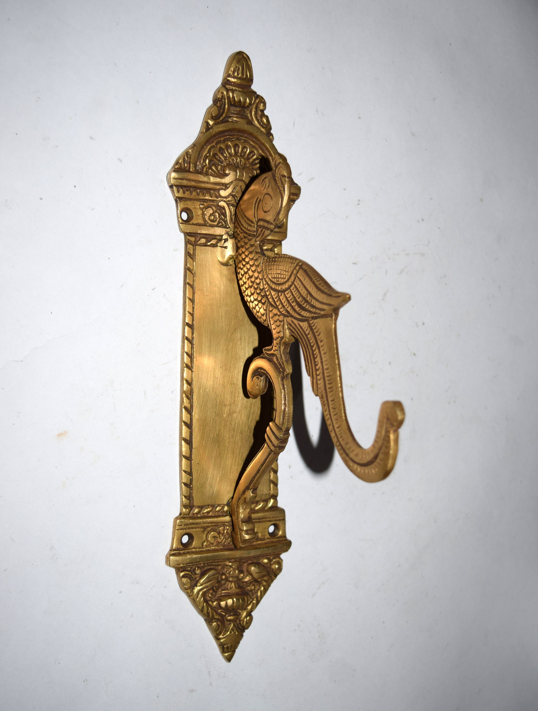 Brass Wall Parrot Hook Hand Engraving Bird Hanging Hanger - Etsy UK