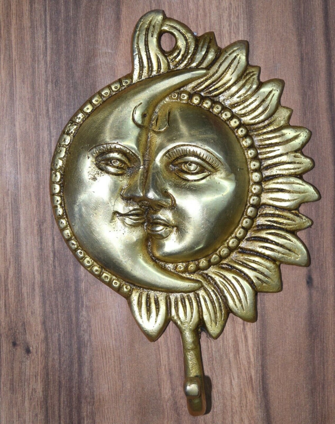 Sun Shape Hook | Brass Moon Design Hook | Set of 02 Pieces | IN026 - Etsy