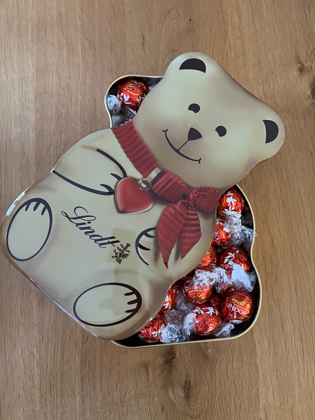 Lindt Teddy Tin With Milk Chocolate Lindt Lindor Chocolates - Etsy UK