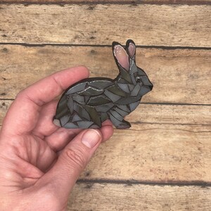 Bunny Rabbit Stained Glass Mosaic Magnet Ornament Wall | Etsy