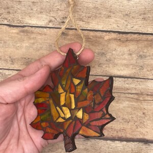 Maple Leaf Stained Glass Mosaic ( Magnet or Ornament ) - Etsy