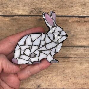 Bunny Rabbit Stained Glass Mosaic ( Magnet or Ornament ) - Etsy