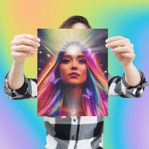 Lightworker Goddess, Metaphysical Woman Art Print, Third Eye ...