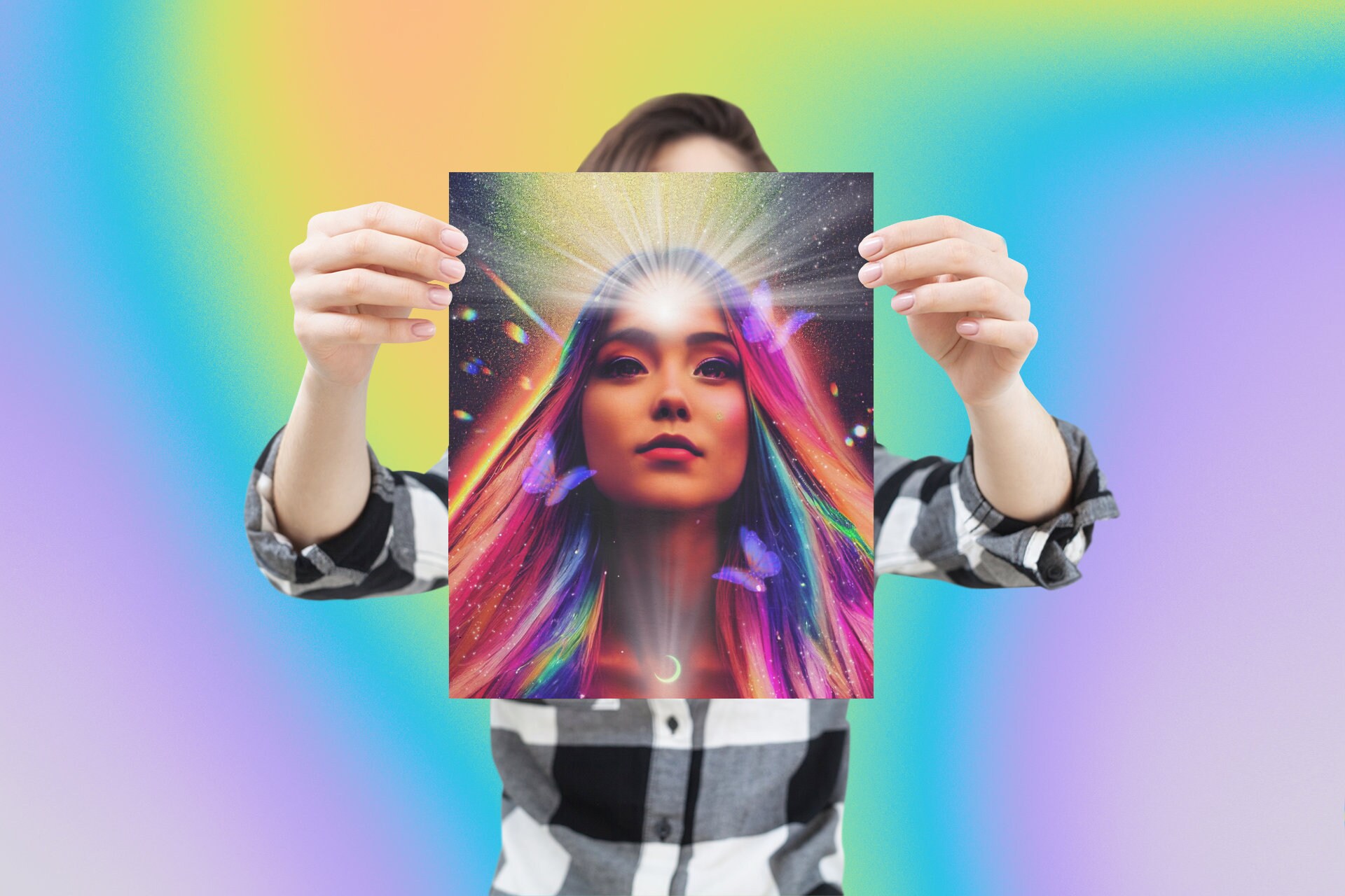 Lightworker Goddess Metaphysical Woman Art Print Third Eye - Etsy