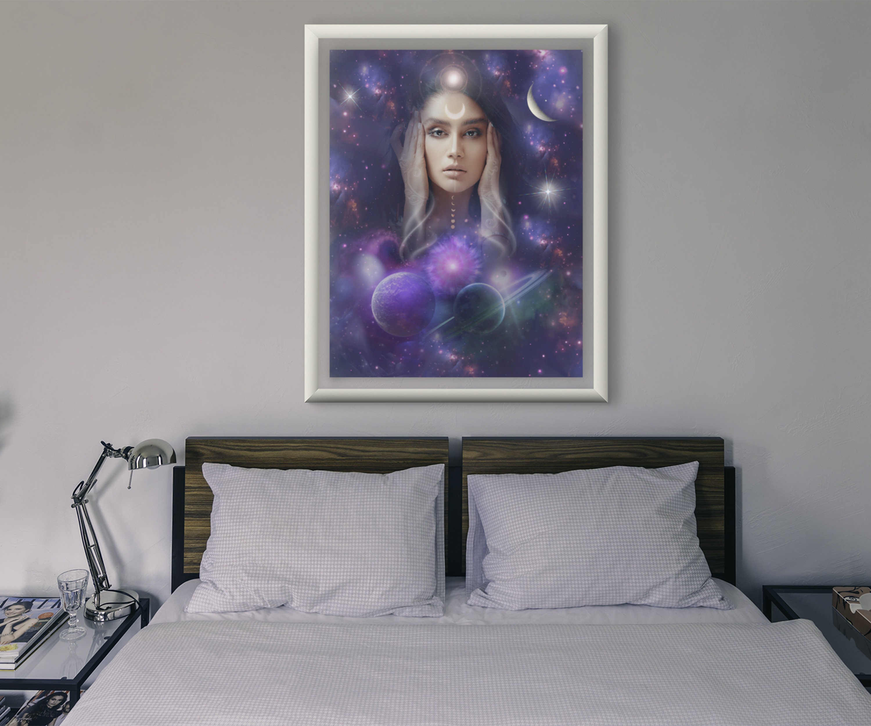 Purple Cosmic Divine Feminine Goddess Collage Art Divine - Etsy