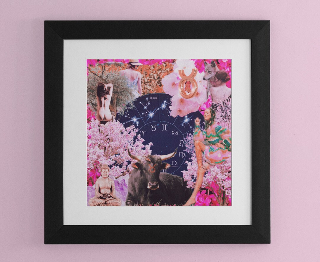 Taurus Collage Art (digital Download) | Taurus Astrology Art Print ...
