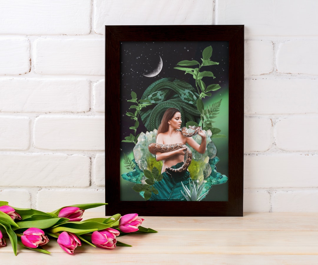 Serpent Moon Lilith in Virgo Goddess Collage Art, Lilith in Virgo ...