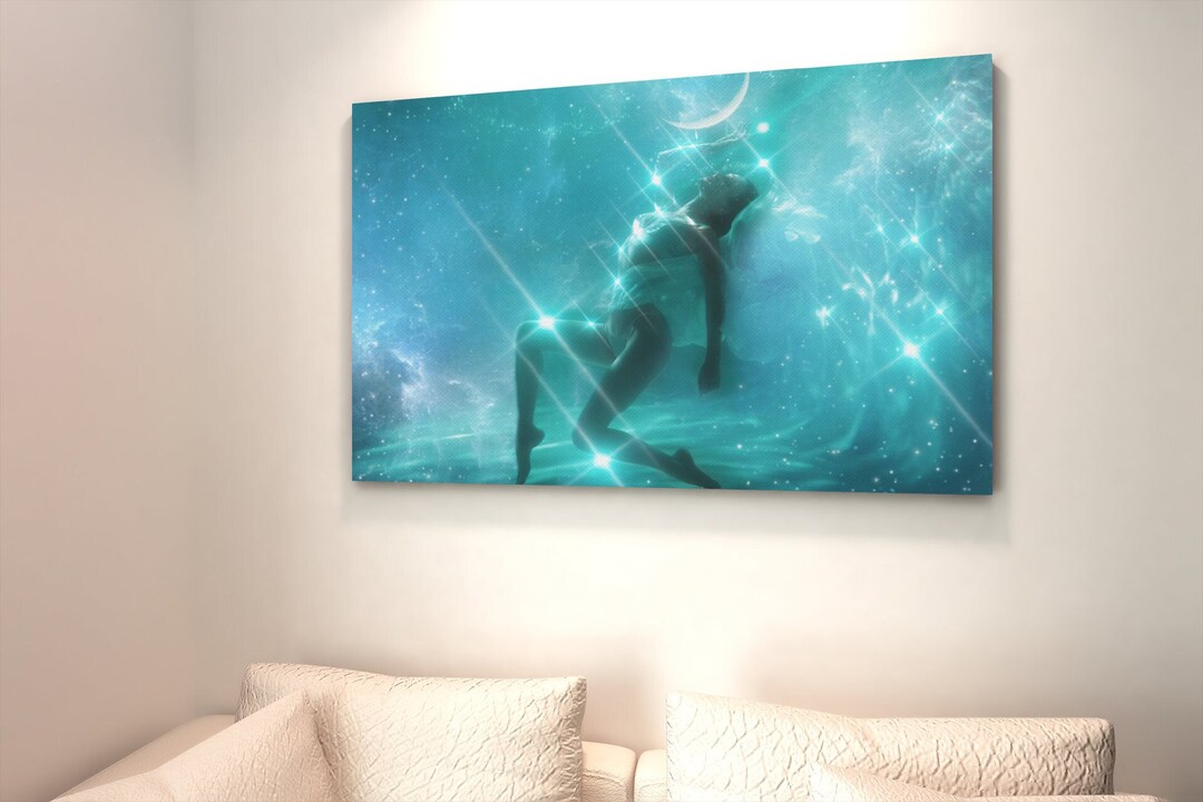 Moon Goddess | Ethereal Divine Feminine | Witchy Art Print | Celestial ...