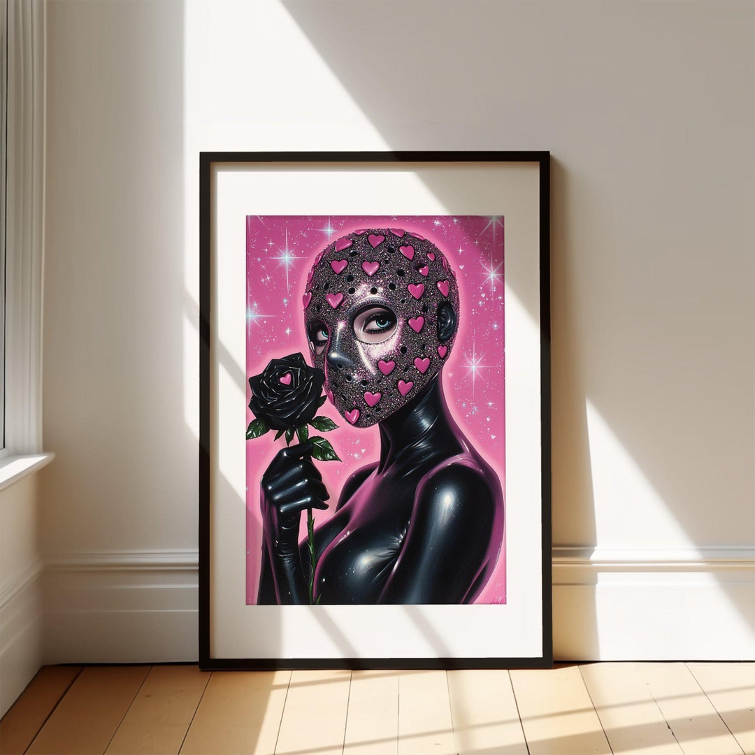 Heart Killer Art Print - Gothic Horror Movie Villain Wall Decor - Black ...