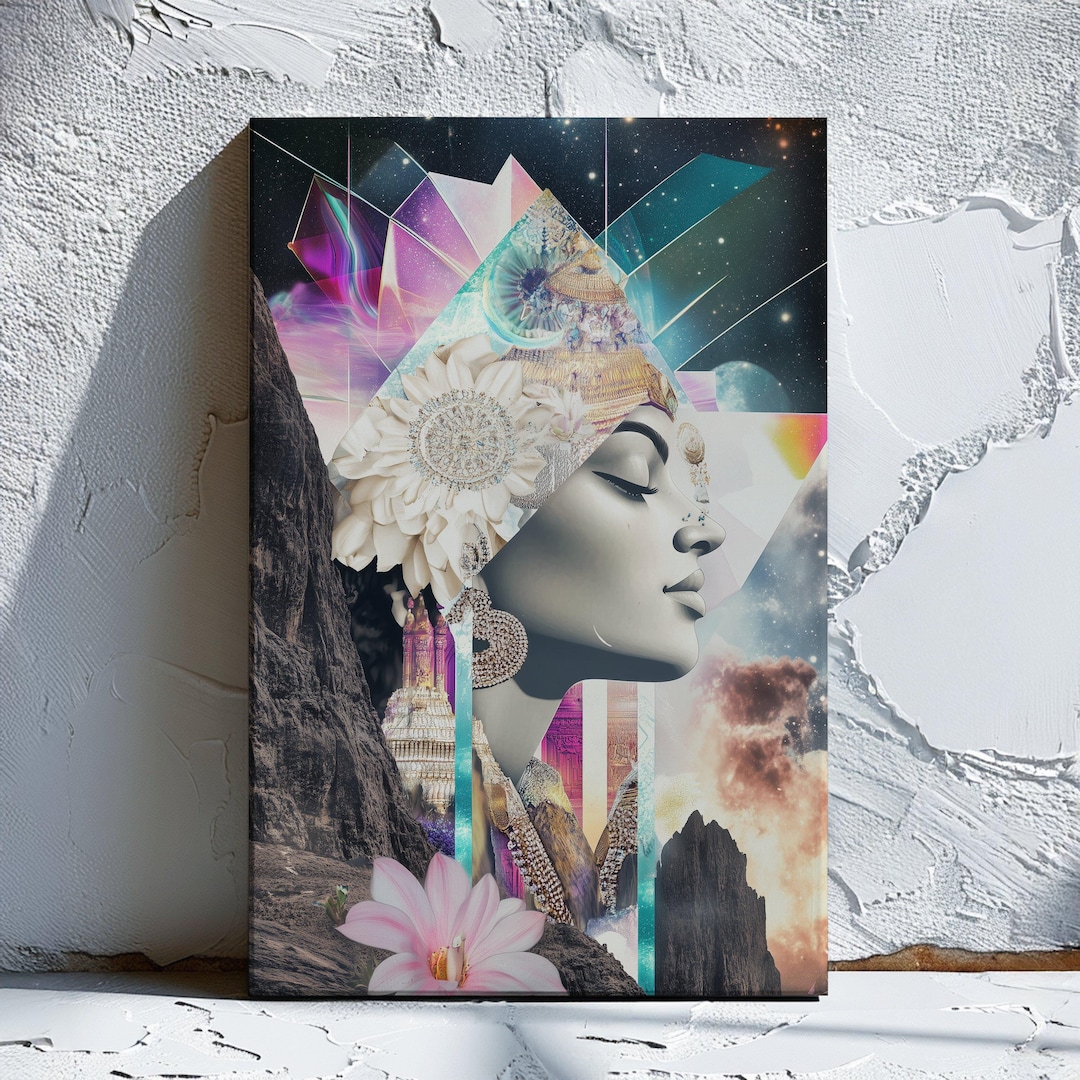 Cosmic Hindu Goddess Shakti Art Print Mystical Beauty and Spiritual ...
