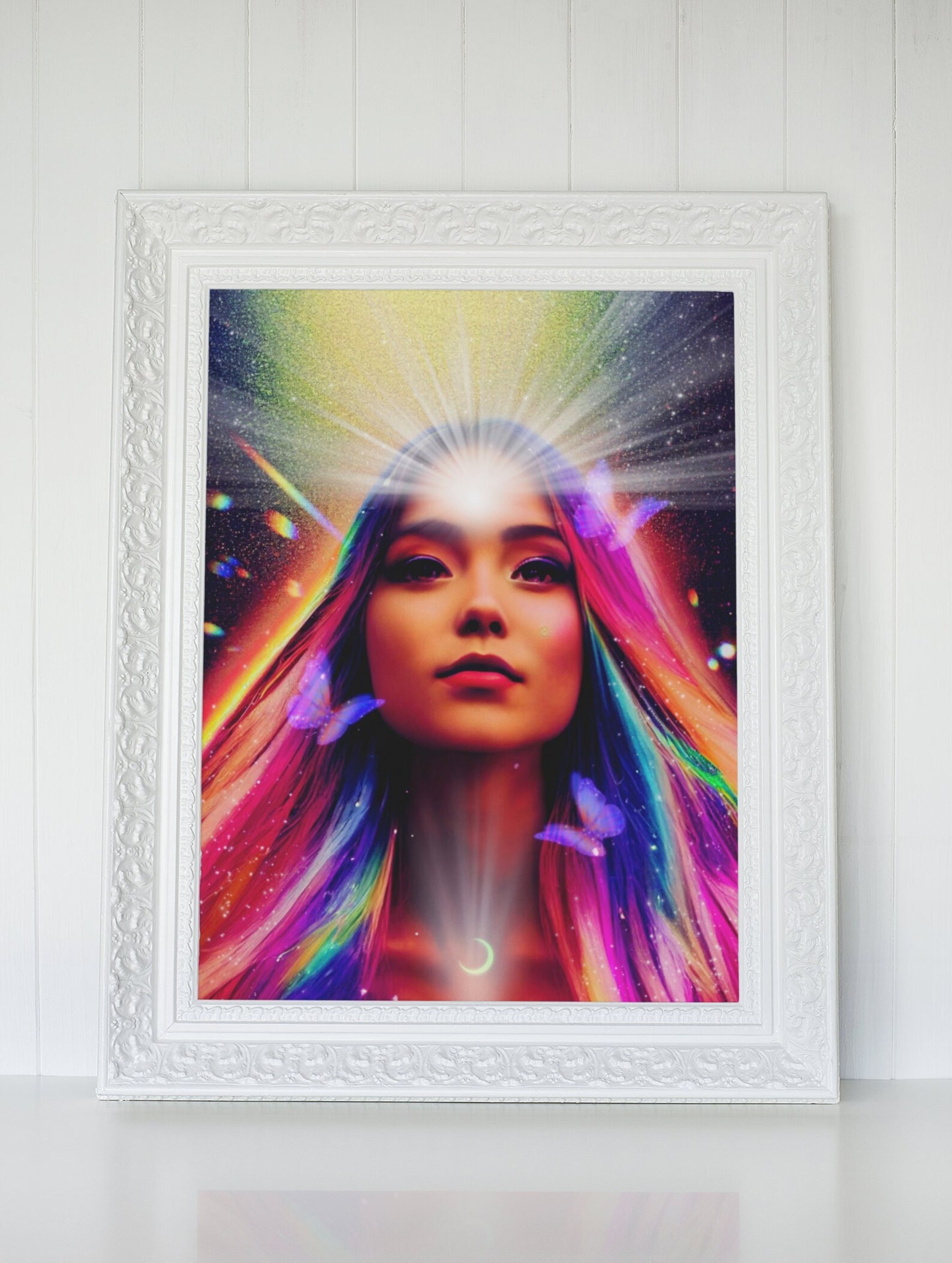 Lightworker Goddess Metaphysical Woman Art Print Third Eye - Etsy