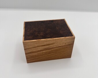 Handmade Solid Oak and Walnut Box - Etsy