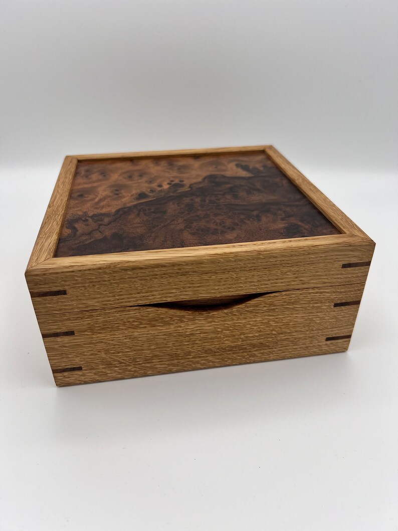 Handmade Solid Oak and Walnut Box - Etsy