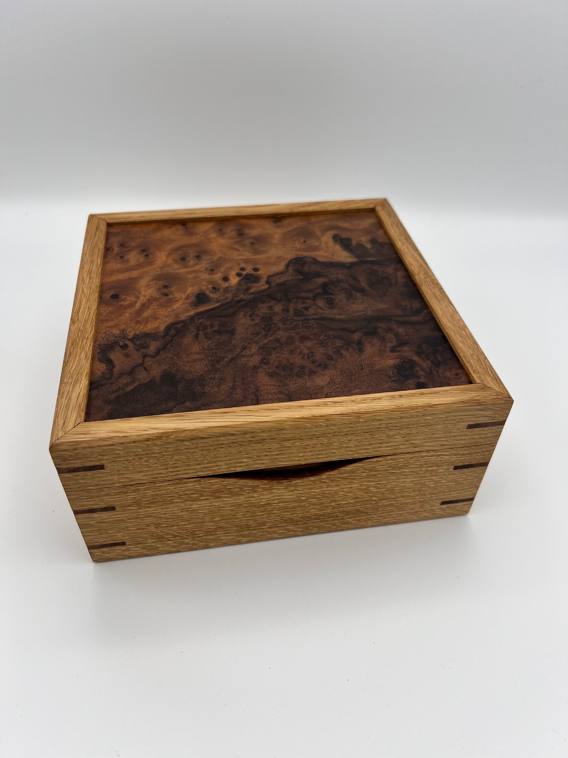 Handmade Solid Oak and Walnut Box - Etsy