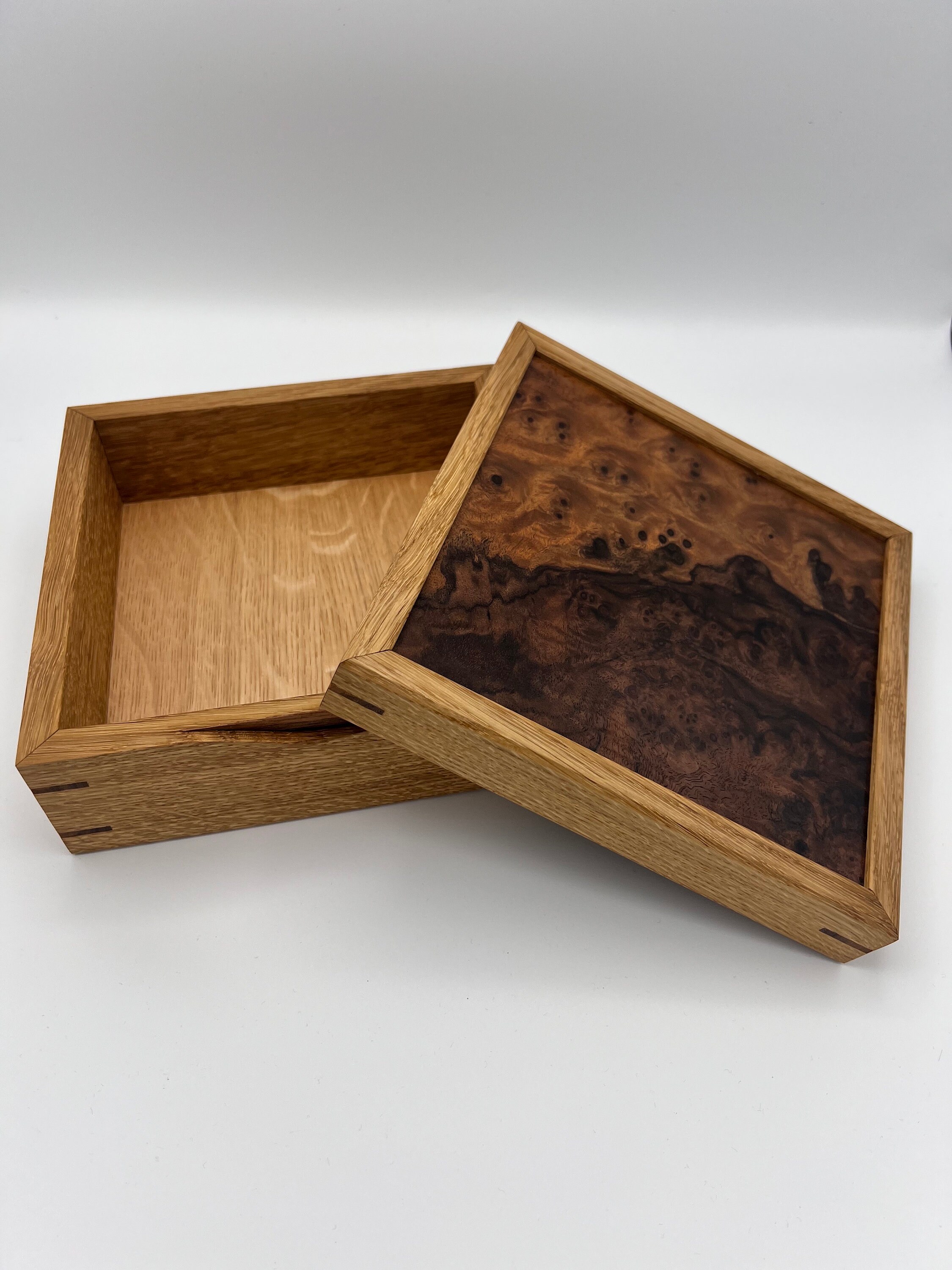 Handmade Solid Oak and Walnut Box - Etsy