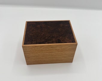 Handmade Solid Oak and Walnut Box - Etsy