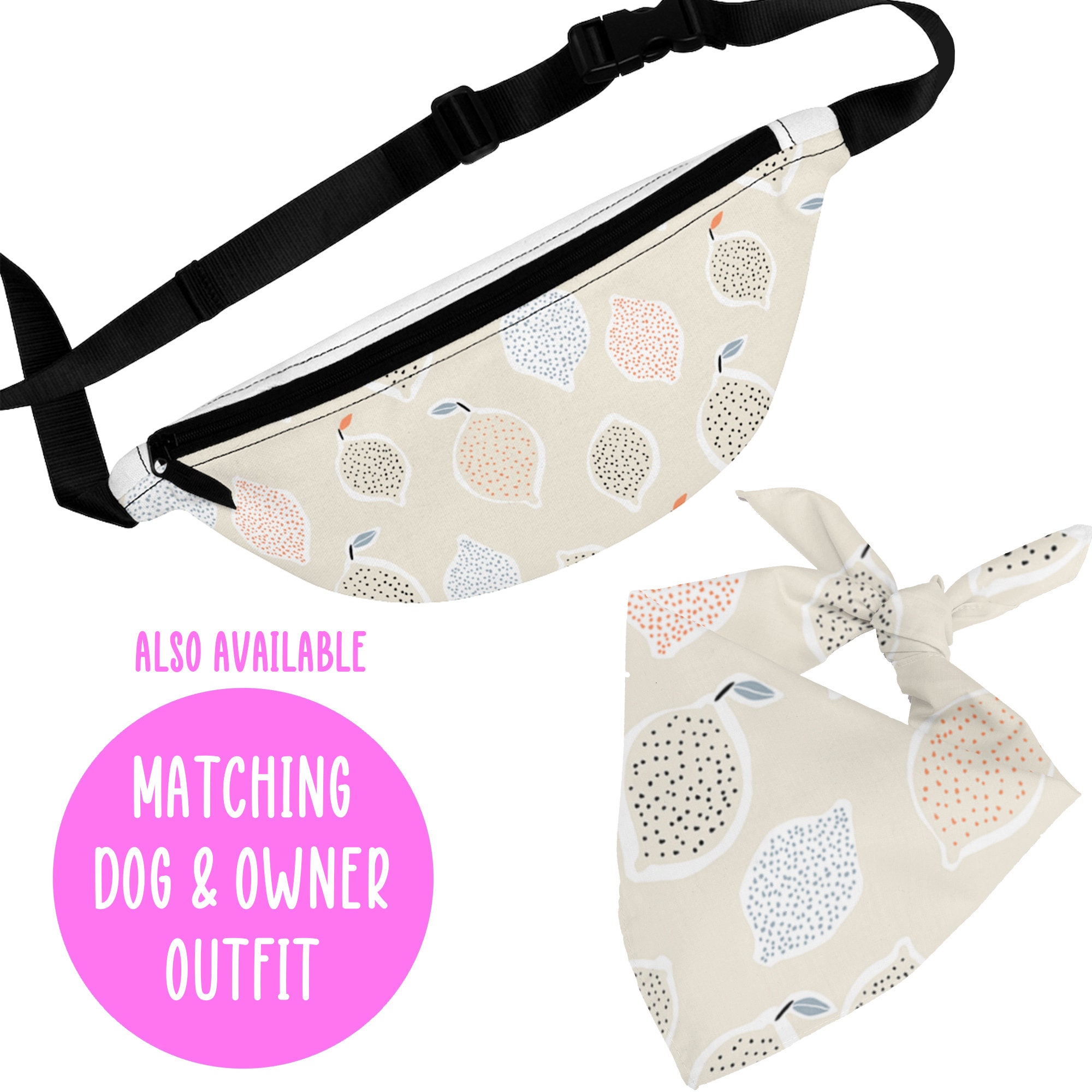 Lemon Fanny Pack Gift for Dog Lovers Matching Dog and Owner - Etsy