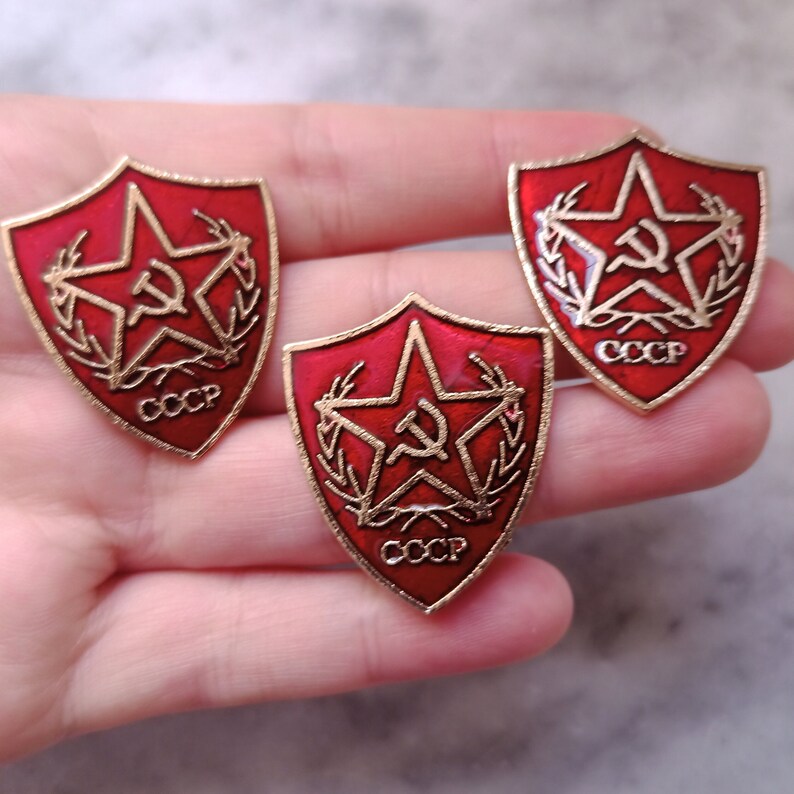 Communist USSR Shield Enamel Pin - Etsy