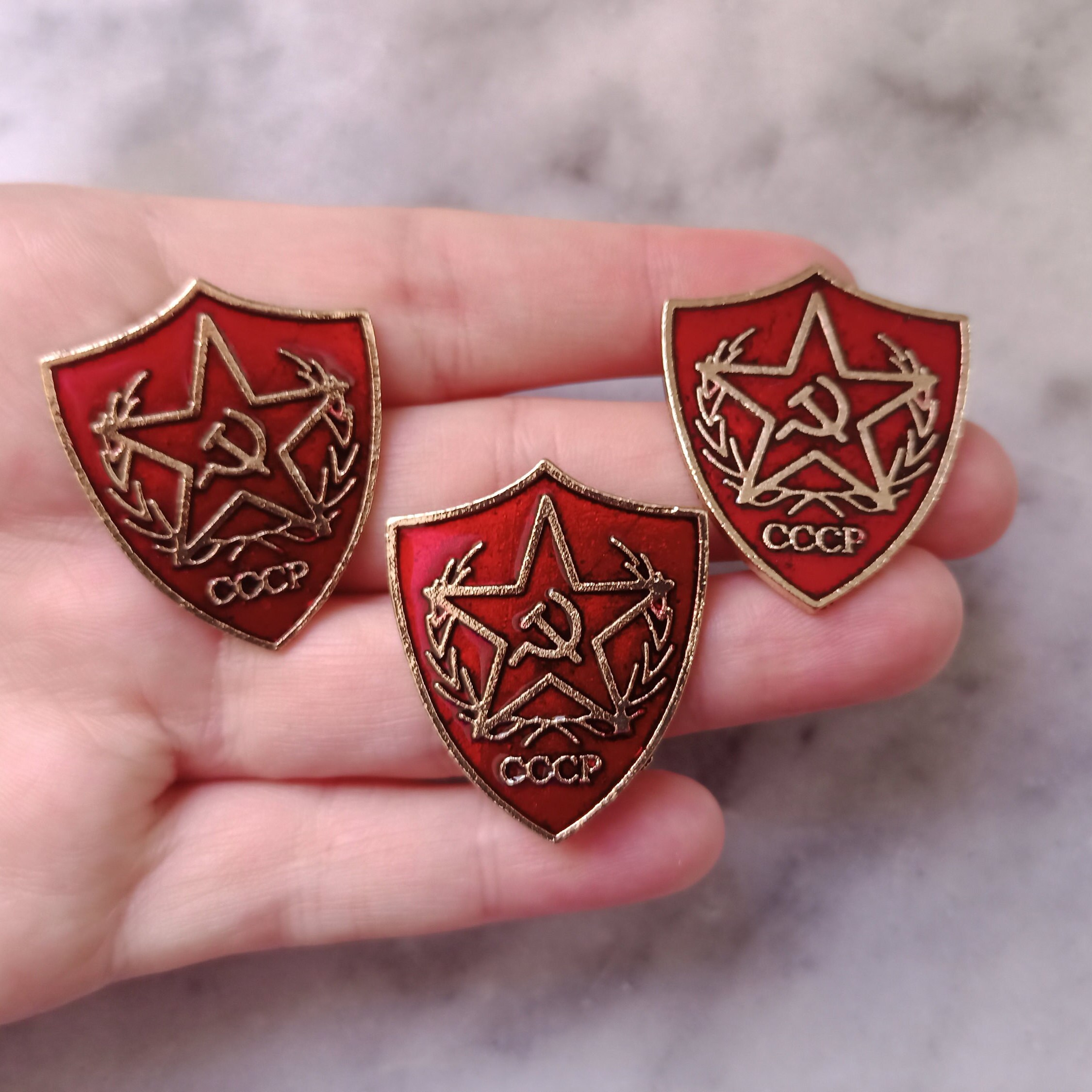 Communist USSR Shield Enamel Pin - Etsy