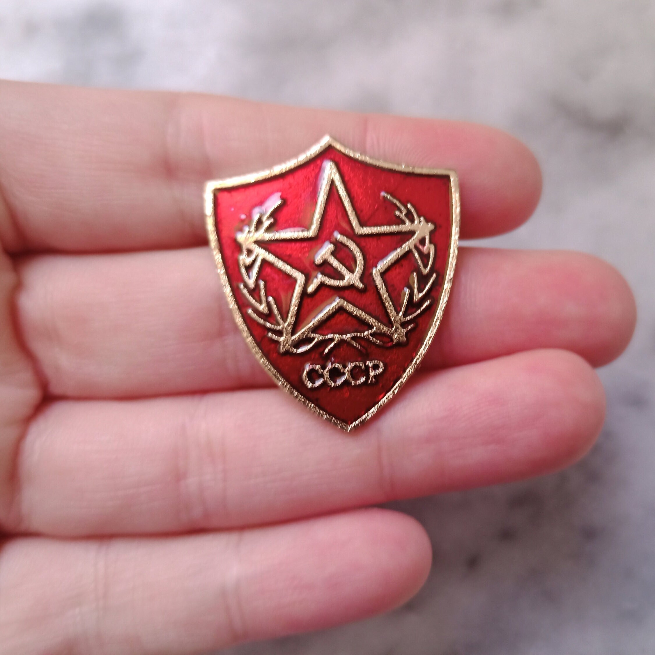 Communist USSR Shield Enamel Pin - Etsy