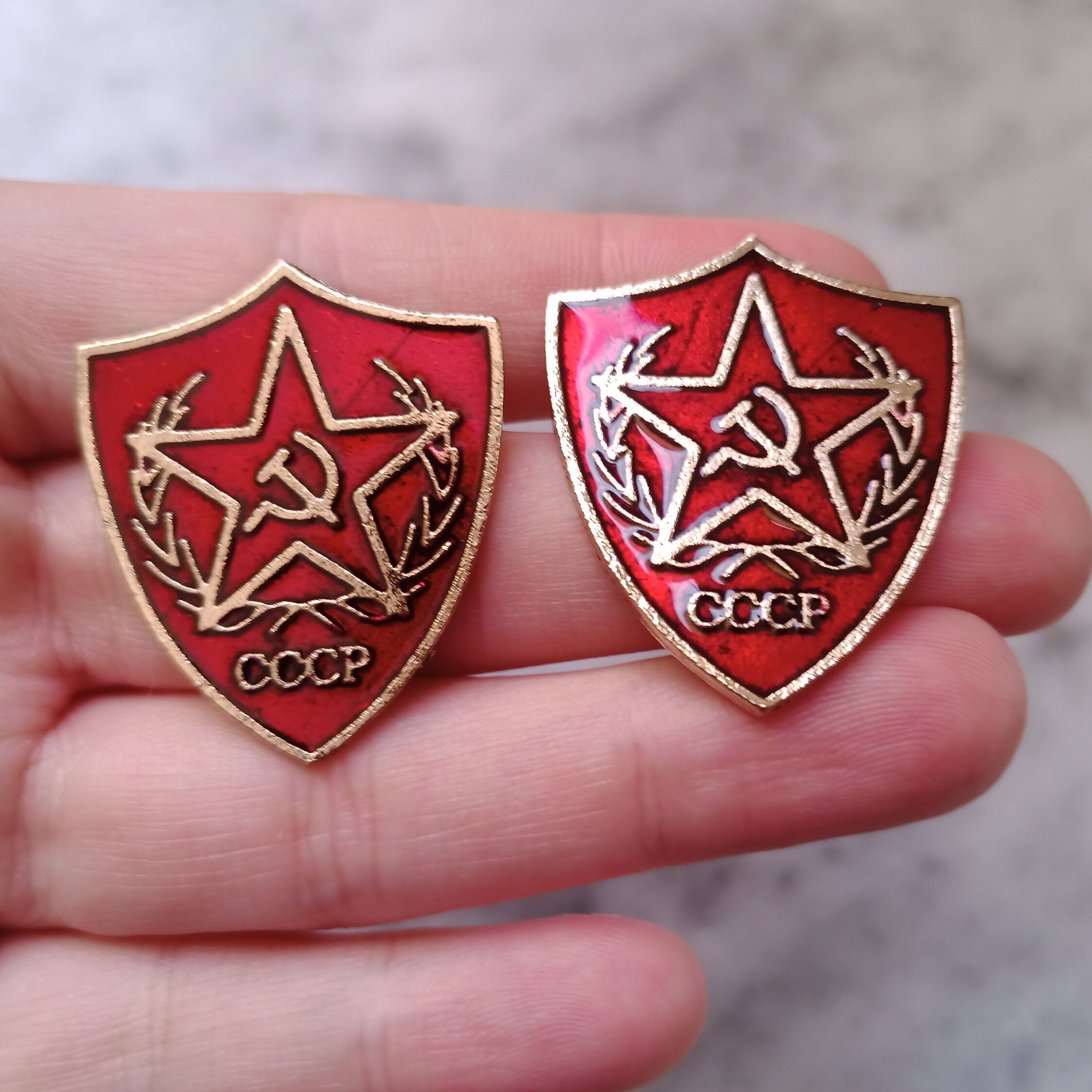 Communist USSR Shield Enamel Pin - Etsy