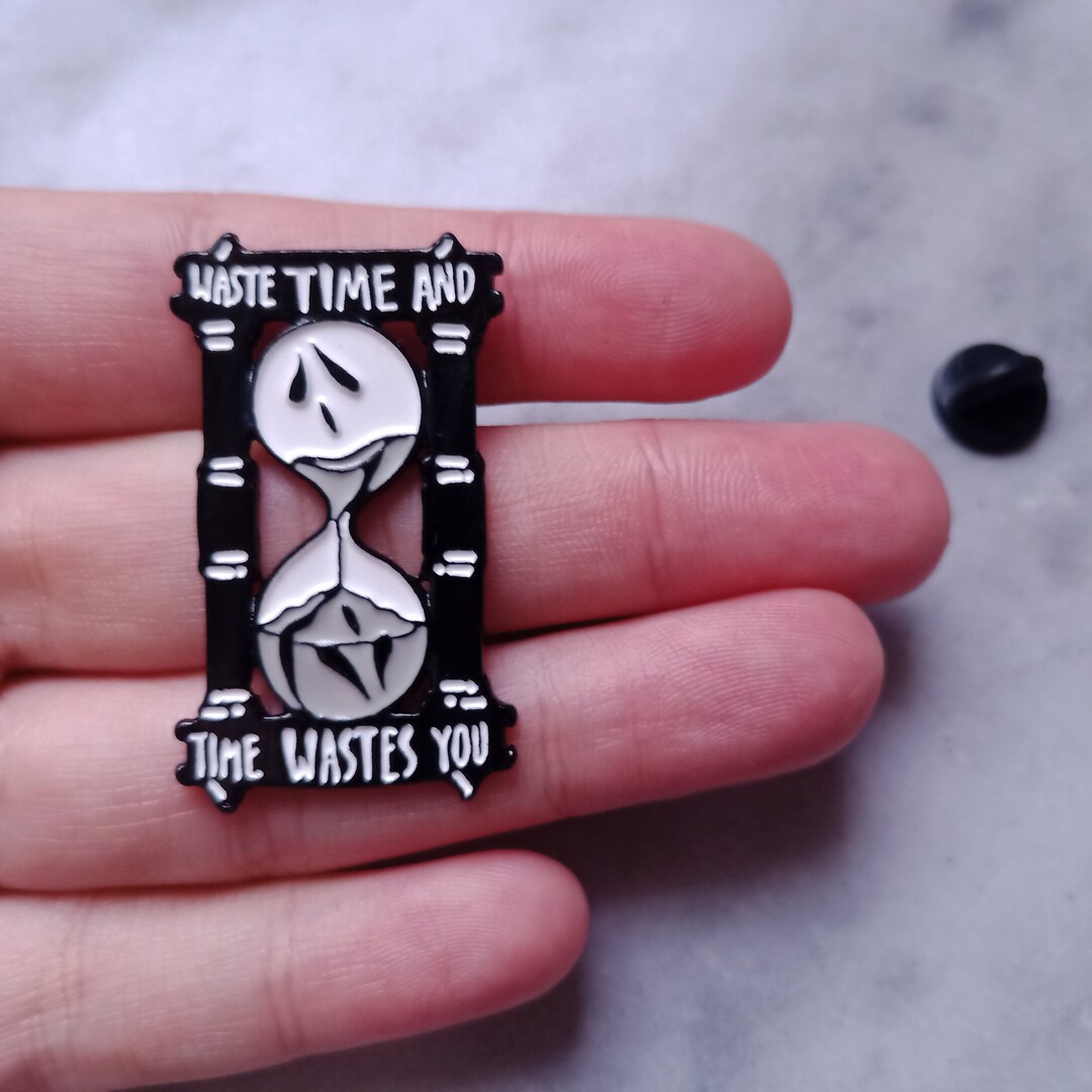 Sand Watch Wasting Time Life Enamel Pin - Etsy