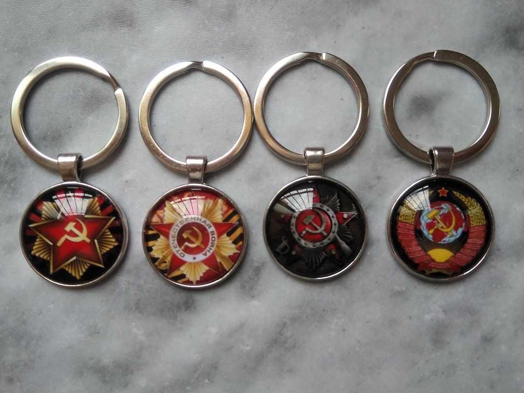 USSR Hammer and Sickle Soviet Communist Socialist Keychain - Etsy