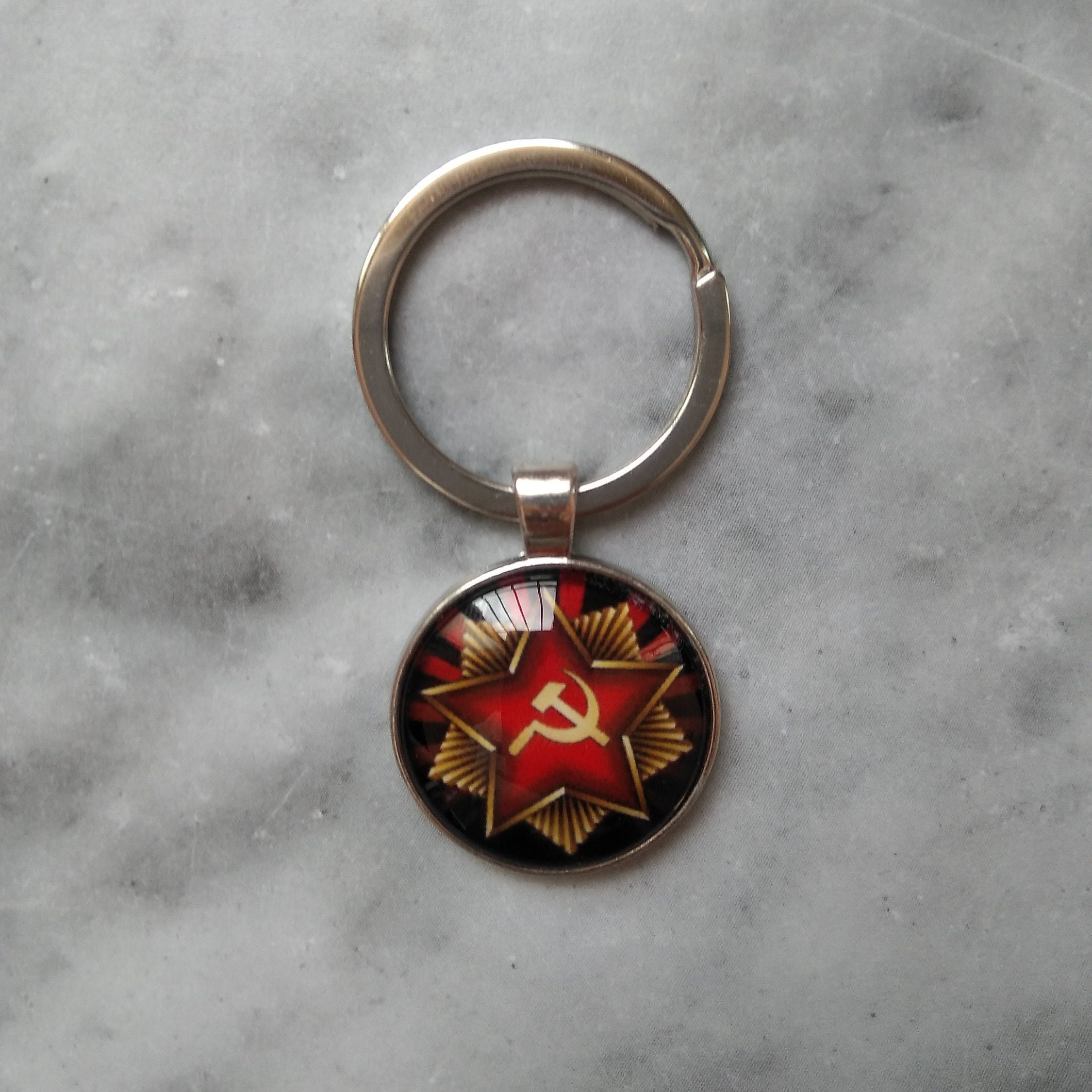 USSR Hammer and Sickle Soviet Communist Socialist Keychain - Etsy