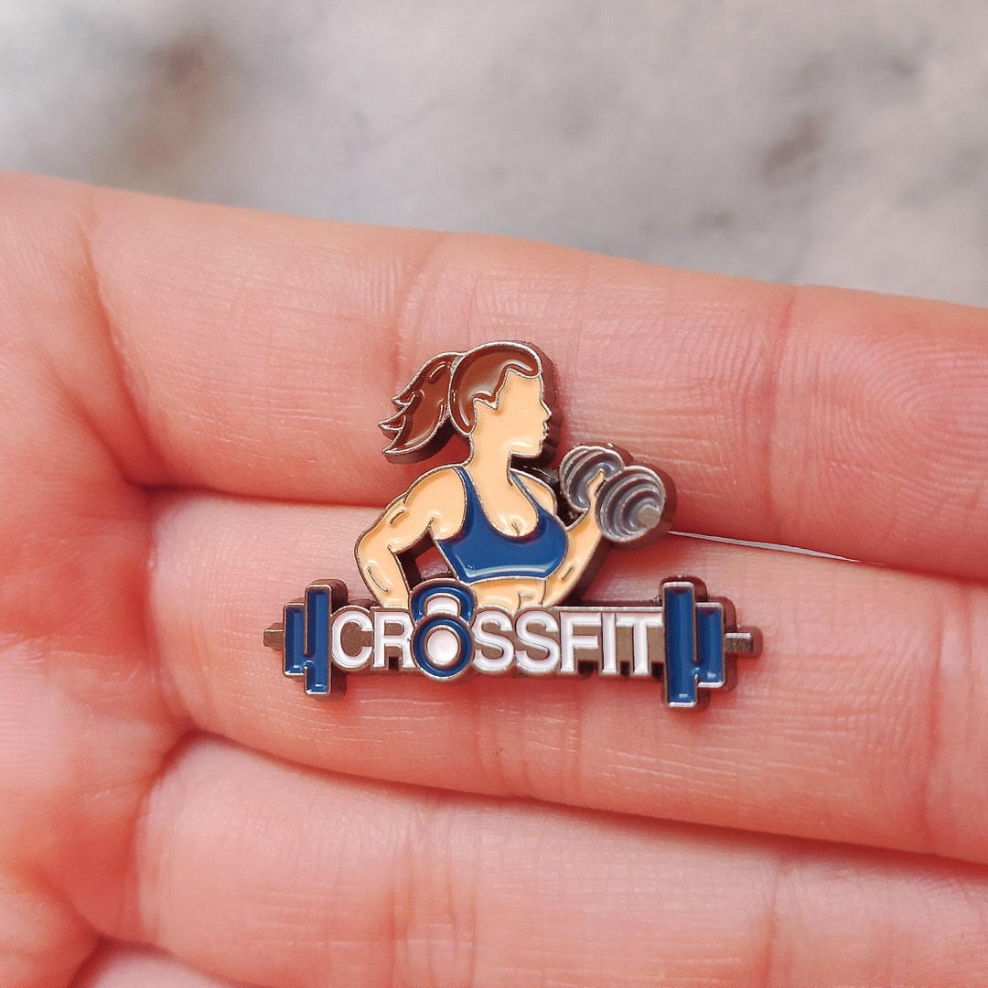 Crossfit Gym Girl Enamel Pin - Etsy