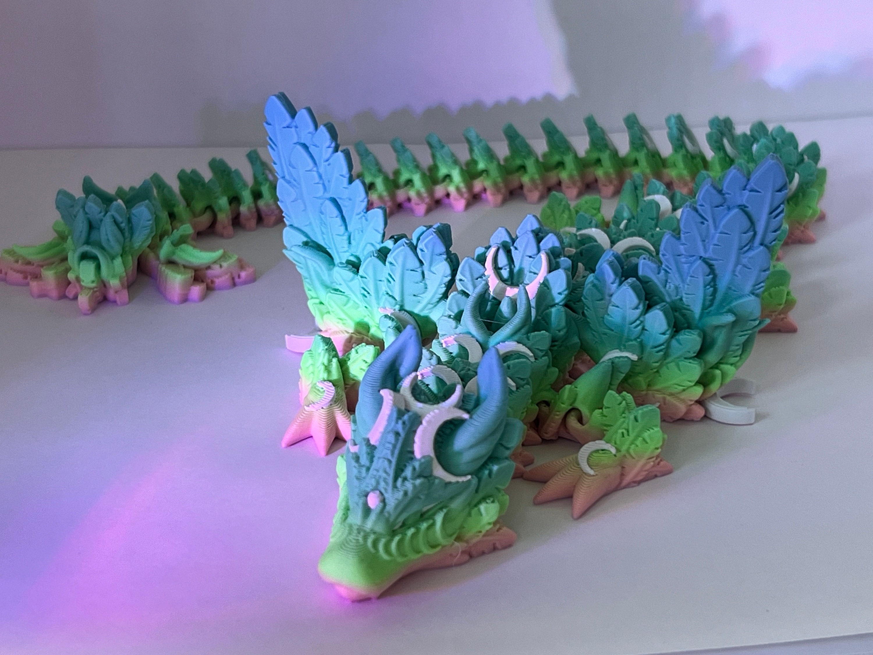 Lunar Wing Dragon Rainbow With White Moons - Etsy