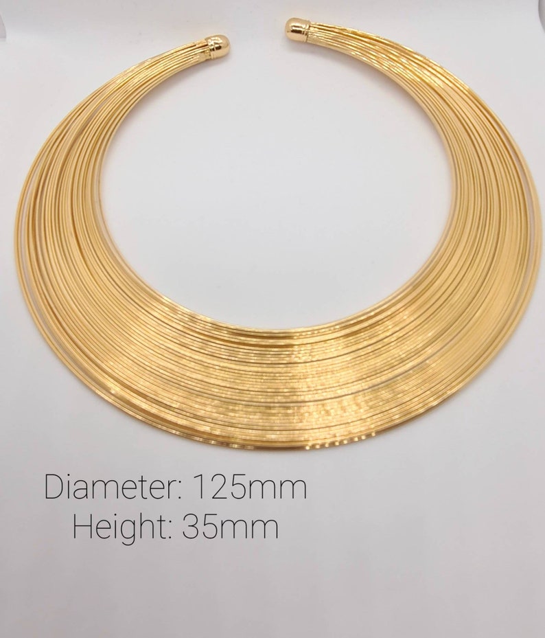 Statement Stacked Wire Layered Torque Choker Necklace - Etsy