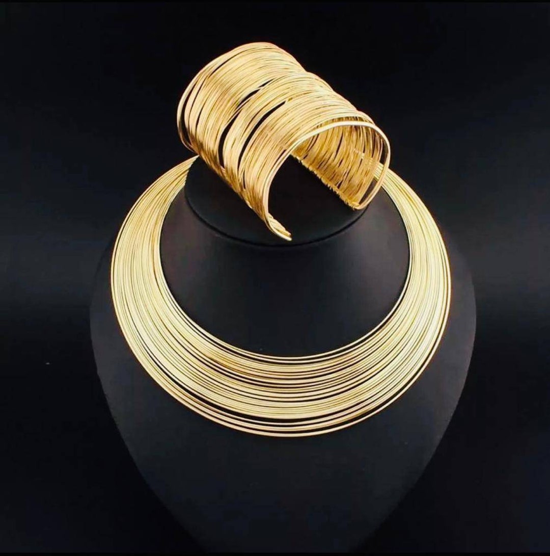 Statement Stacked Wire Layered Torque Choker Necklace - Etsy