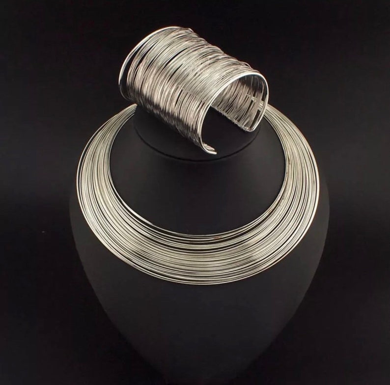 Statement Stacked Wire Layered Torque Choker Necklace - Etsy