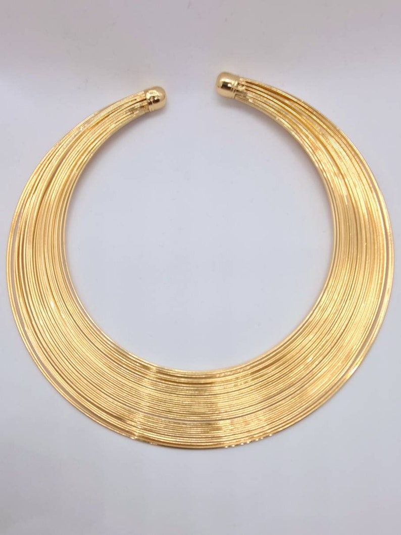 Statement Stacked Wire Layered Torque Choker Necklace - Etsy