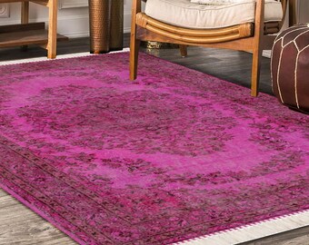 Hot Pink Rug - Etsy