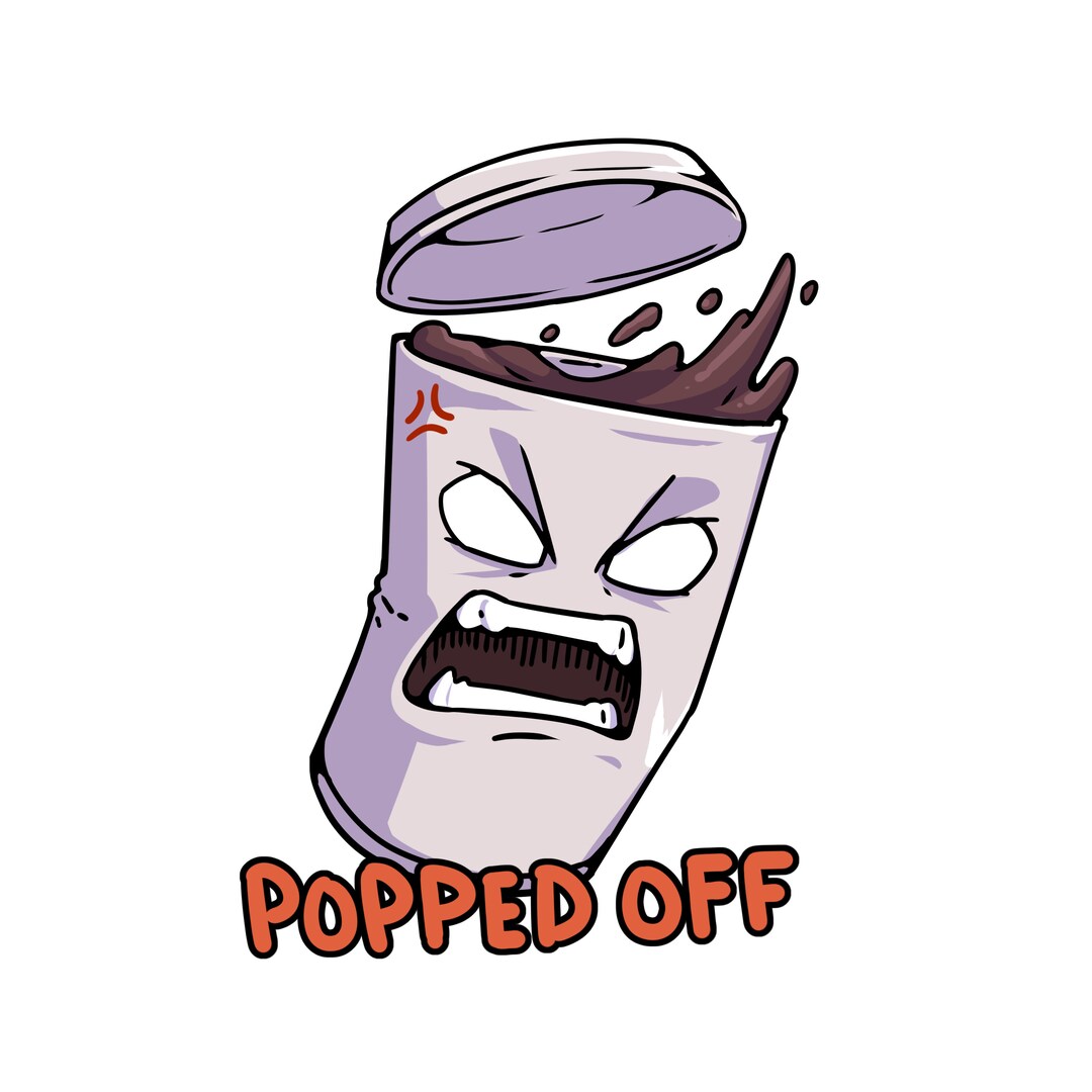 Popped off - Kiss Cut Sticker - Etsy