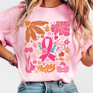 Breast Cancer Awareness Png, Boho Floral Breast Cancer Png, in October ...