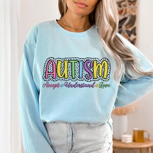 Autism Awareness PNG, Glitter Autism PNG, Digital Download Png, Bright ...