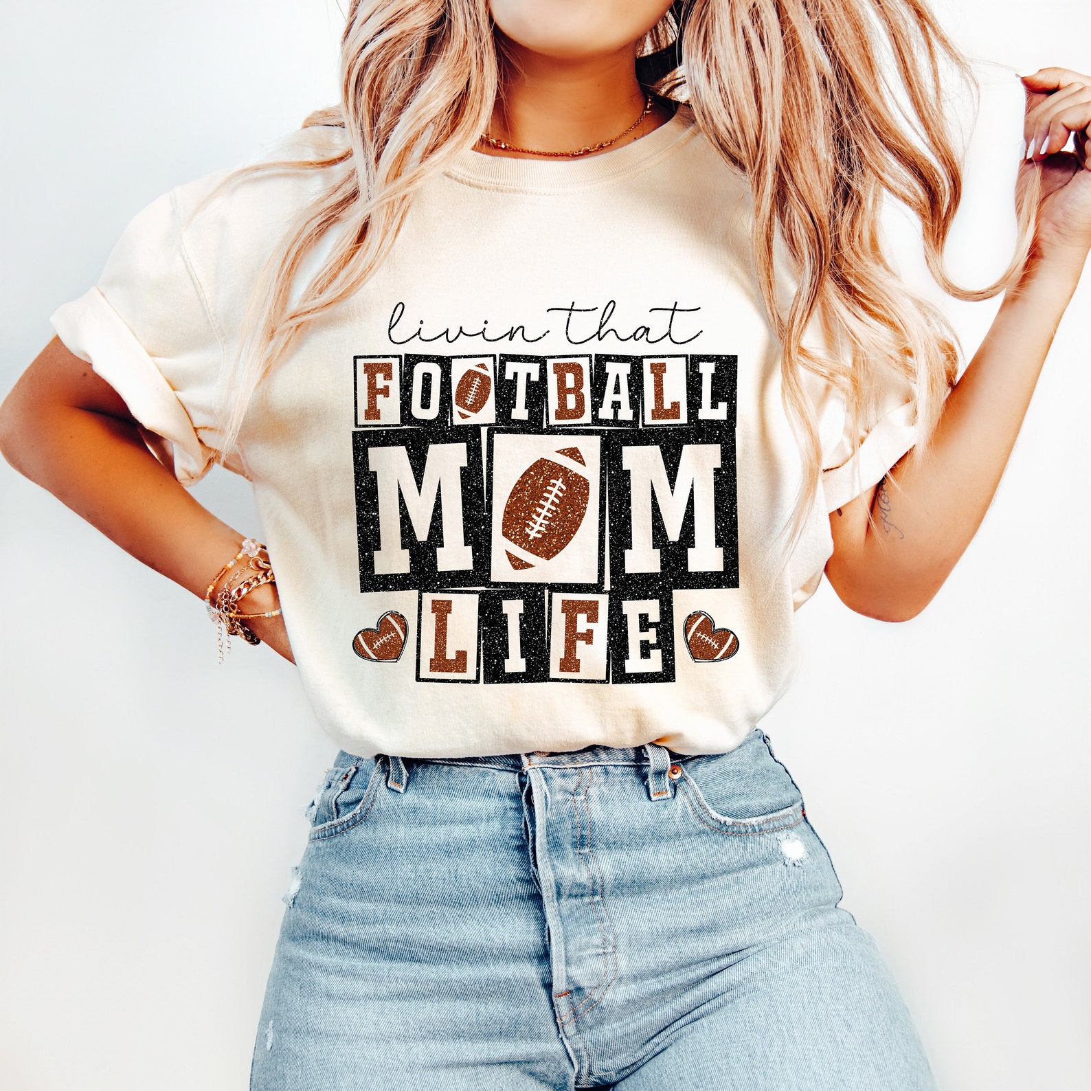 Retro Football Mom PNG, Glitter Football PNG, Football Mama,sublimation ...
