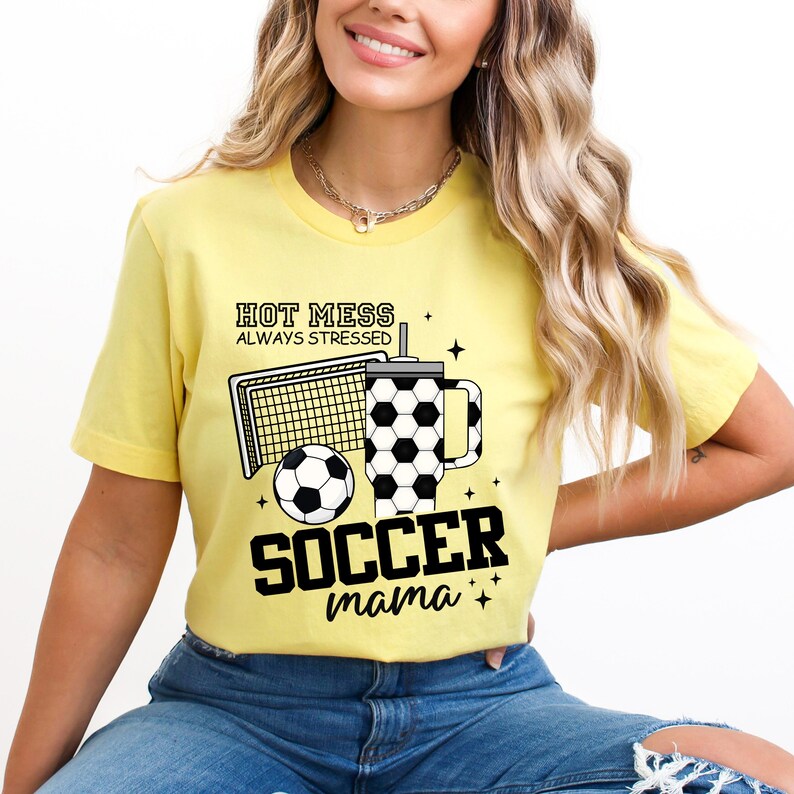 Hot Mess Soccer Mama PNG, Soccer Mom PNG, Sublimation Design, Digital ...