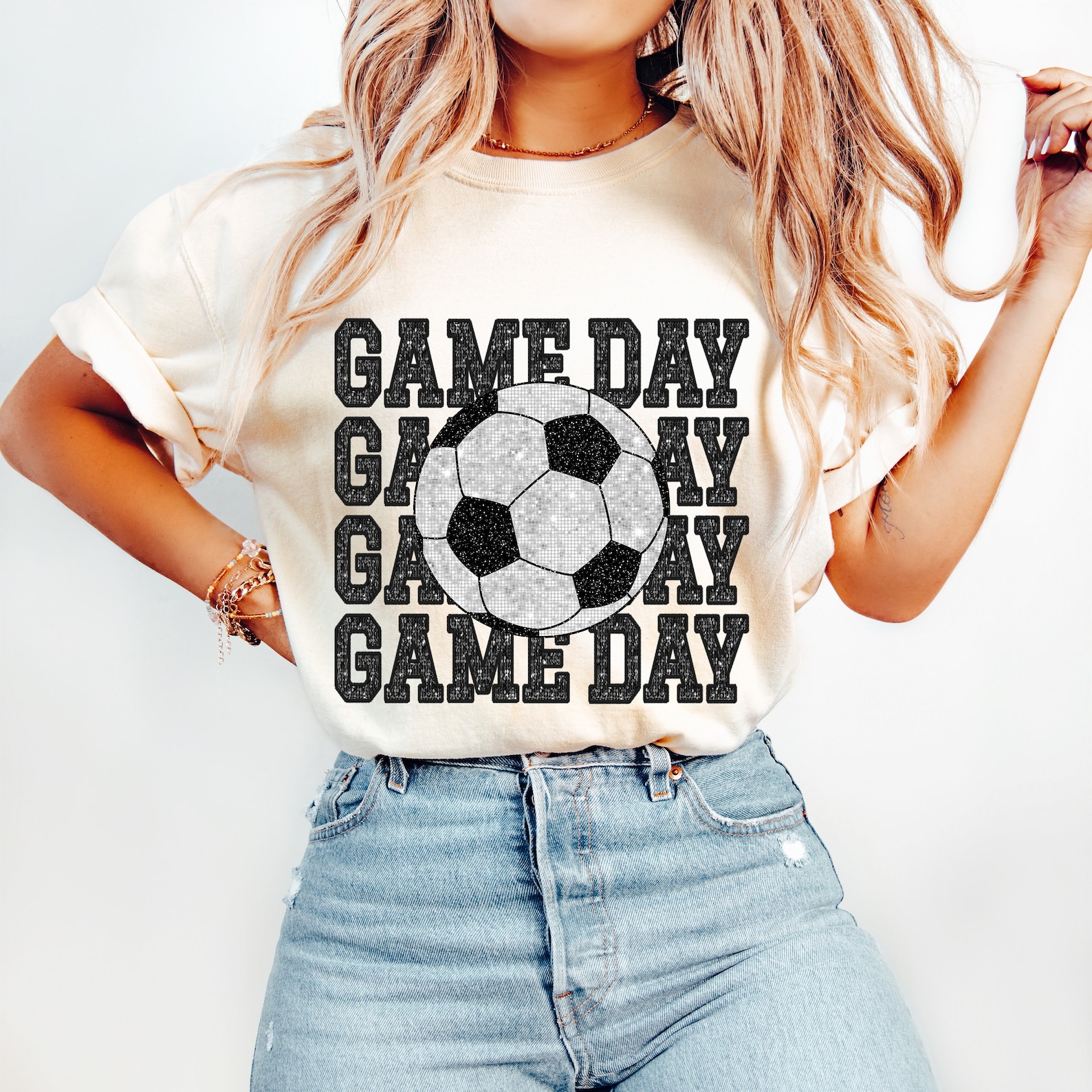 Sparkly Soccer PNG, Glitter Game Day PNG, Sublimation Design, Digital ...