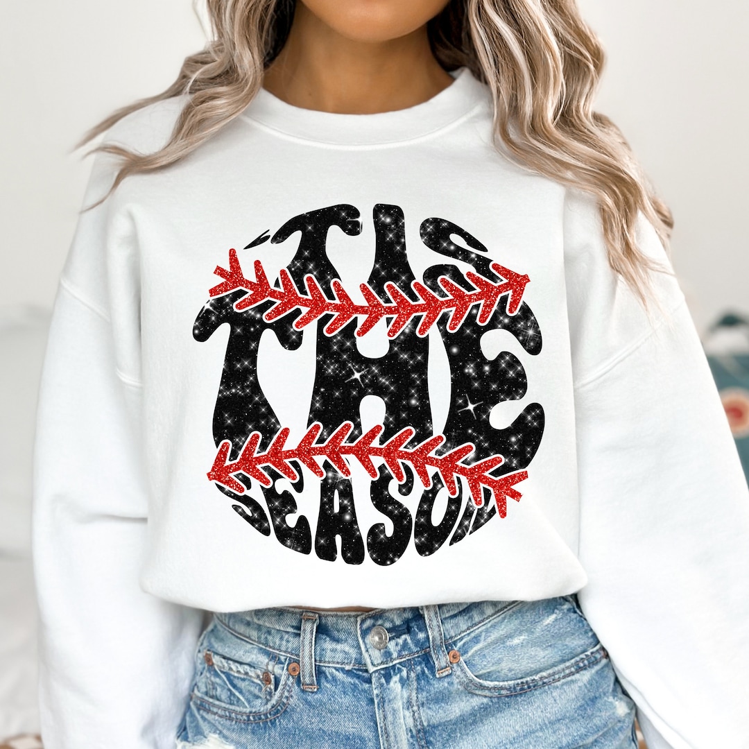 Tis the Season Baseball PNG, Glitter Baseball PNG, Game Day Png ...